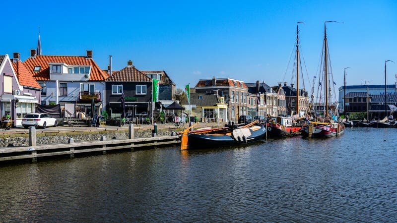 Small Dutch Port in Small Town from Netherlands Stock Image - Image of ...
