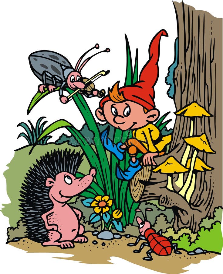 Small Dwarf (elf) in the Czech Forest Stock Vector - Illustration of ...