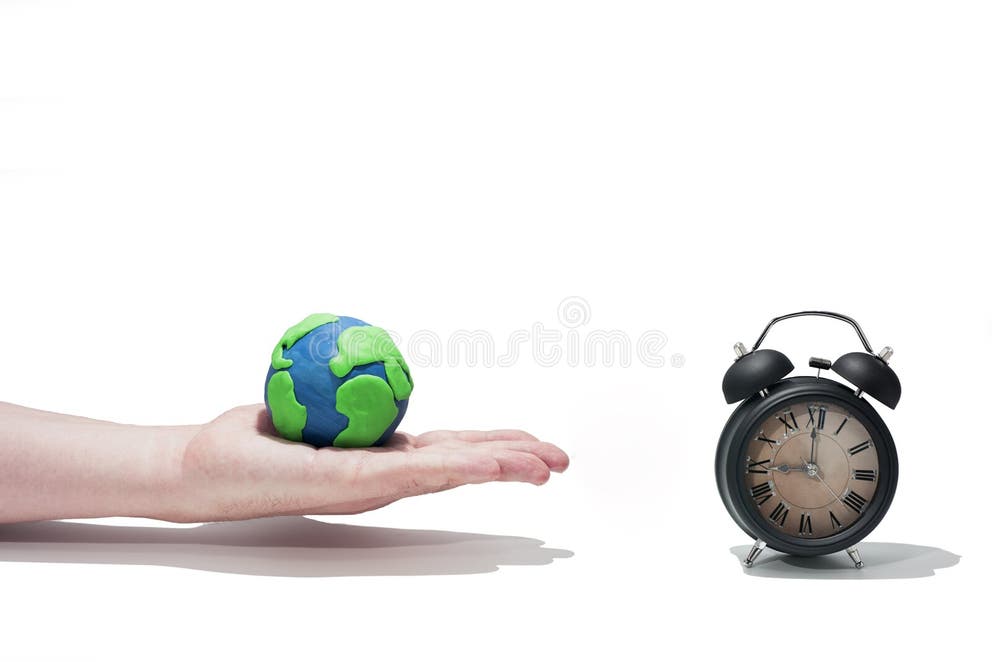 Small Earth Model with Human Hands. Stock Image - Image of oxygen ...