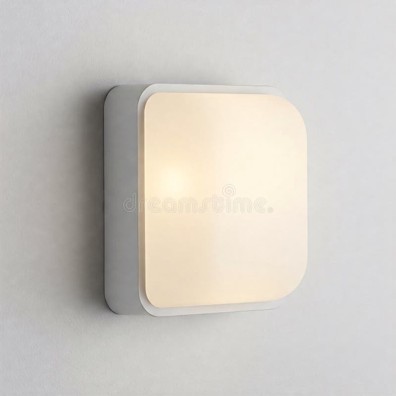 A Small Electric Lamp Attached To a Wall Stock Illustration ...