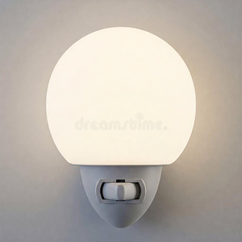 A Small Electric Lamp Attached To a Wall. Stock Illustration ...