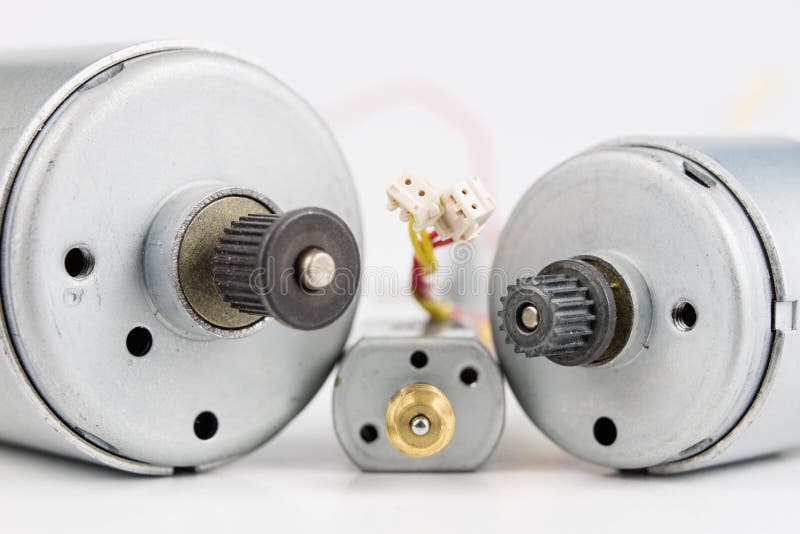 Small Electric Motor on a White Workshop Table. Electric Drive U Stock ...