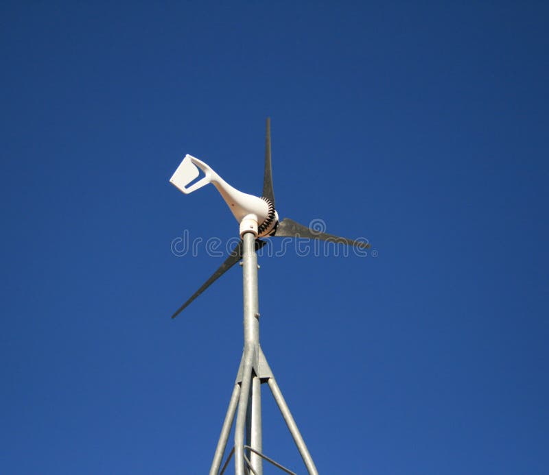 Urban wind turbine stock image. Image of generator, conservation - 14060621