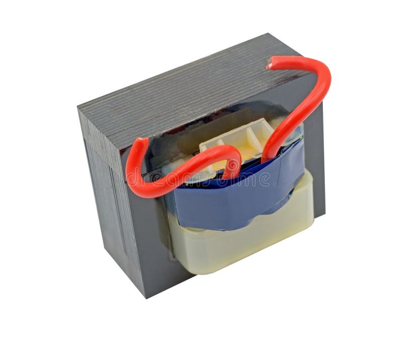 Small Electrical Transformers on White Stock Image - Image of primary ...