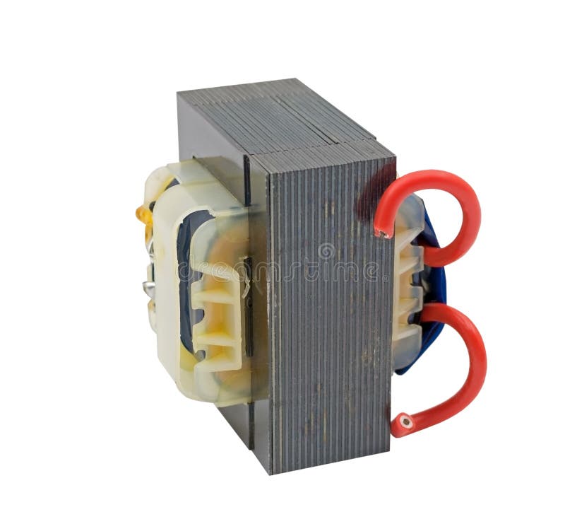 Electrical Transformer on White Stock Image - Image of component, volt ...