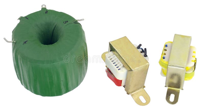 Small Electrical Transformers on White Stock Photo - Image of currency ...