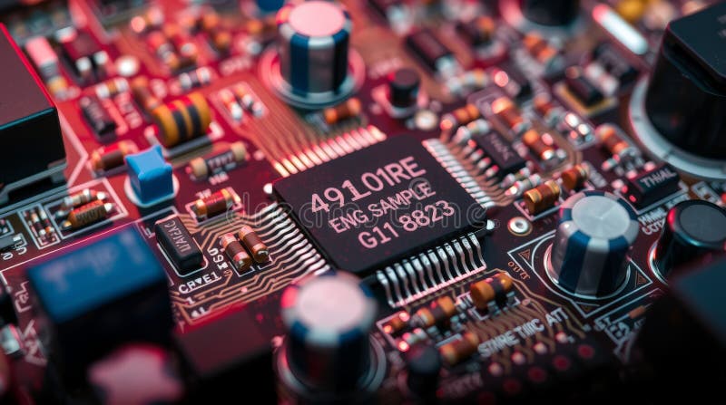 Small Electronic Component on Circuit Board High-Tech Precision Stock ...