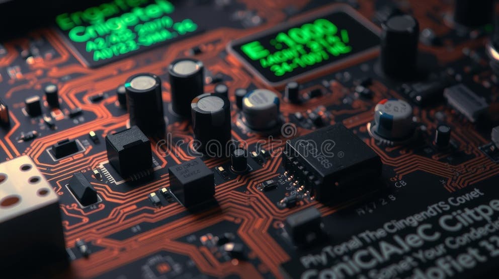 Small Electronic Component on Circuit Board High-Tech Precision Stock ...