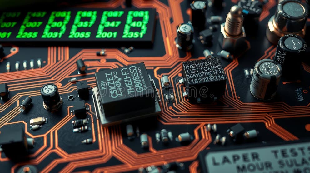 Small Electronic Component on Circuit Board High-Tech Precision Stock ...