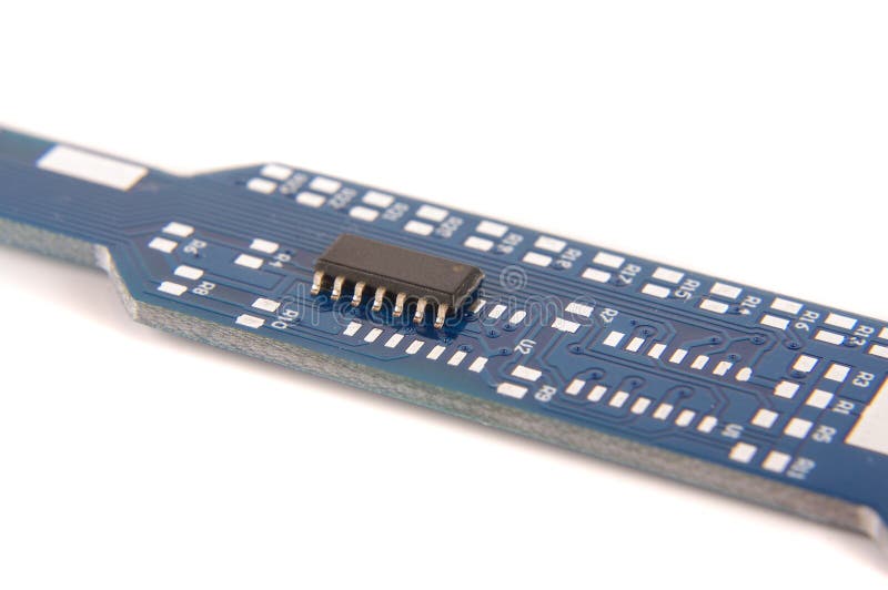 Tiny Integrated Circuit on Empty PCB Board Stock Image - Image of micro ...