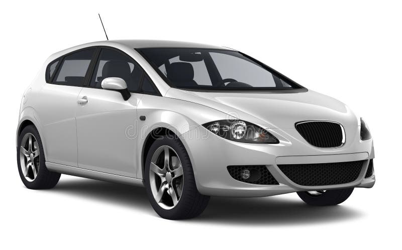 Small elegant white car stock photo. Image of compact - 47025202