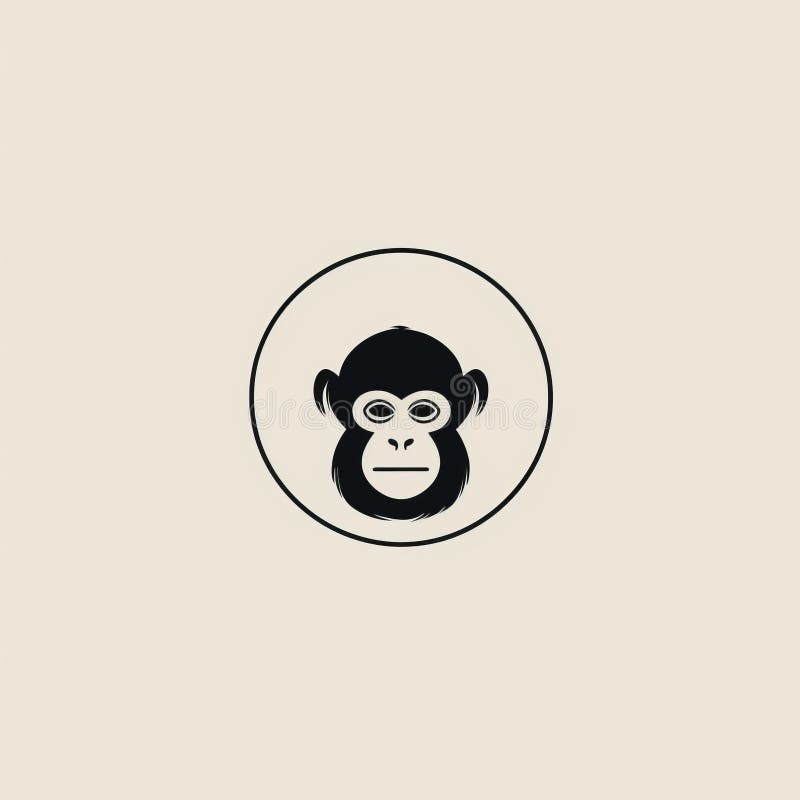 Monkey Logo Design in the Style of Emiliano Ponzi Stock Illustration ...