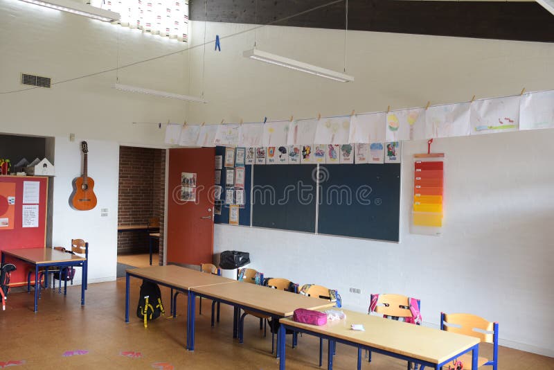 A Small Empty Classroom for Young Students Stock Photo - Image of ...