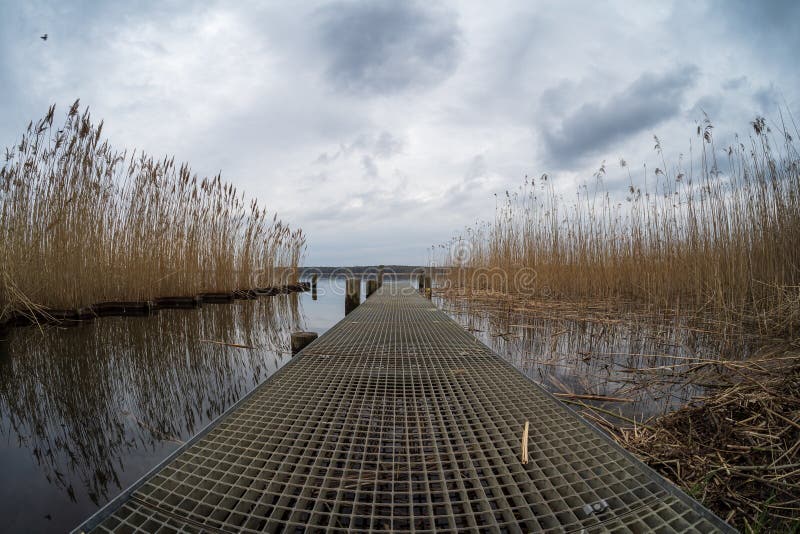Empty Dock on an Empty Pond Stock Photo - Image of : 50964726