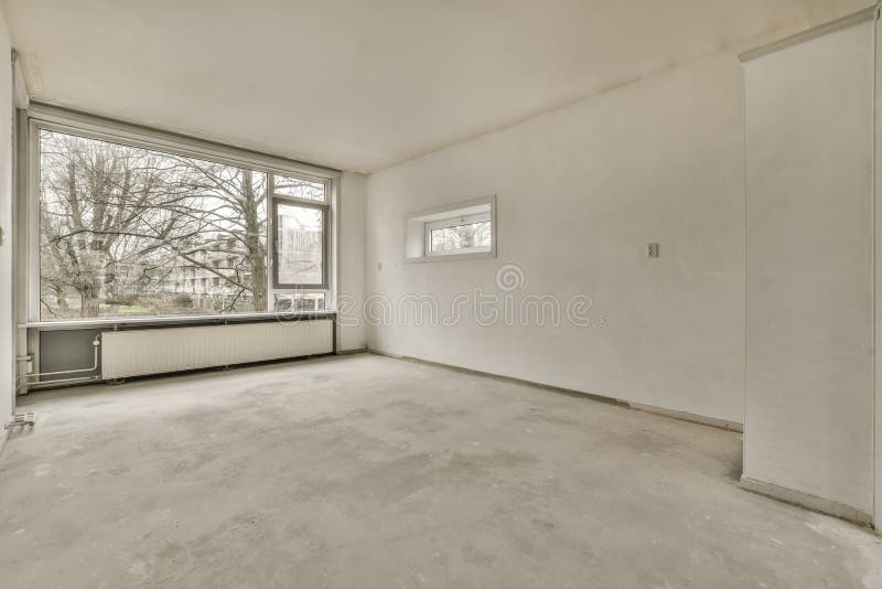 A Small, Empty Room in White Tones Stock Photo - Image of view ...