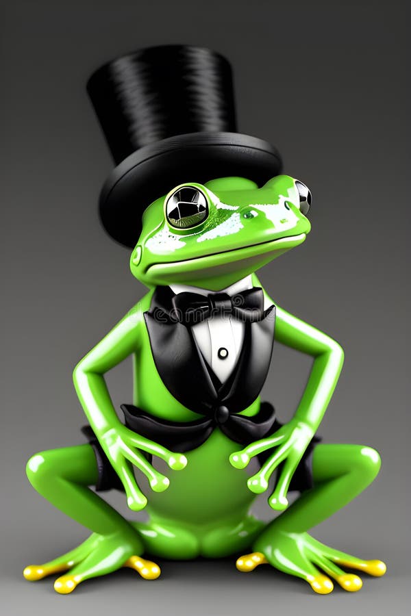 The Small Enchanting Frog in Suit Stock Illustration - Illustration of ...
