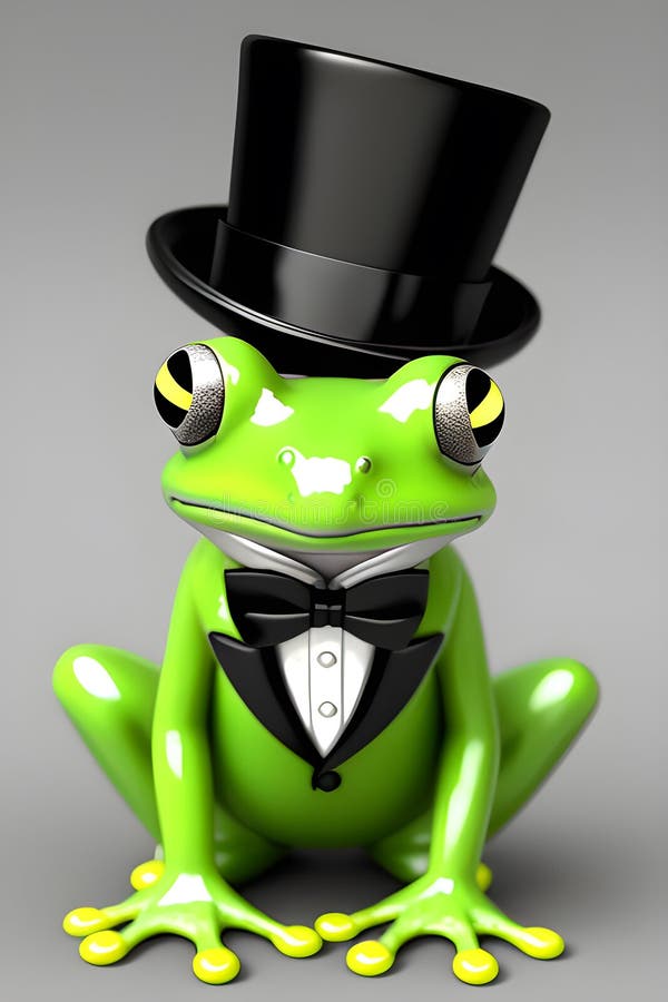 The Small Enchanting Frog in Suit Stock Illustration - Illustration of ...