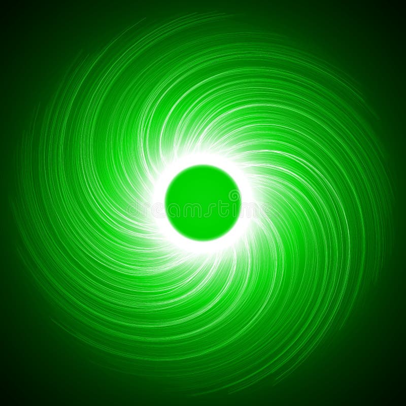 Energy Ring and Lines. Green Version Stock Vector - Illustration of ...