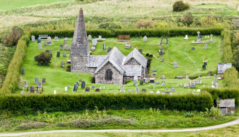 Small English Church and Grave Yard Stock Image - Image of british ...