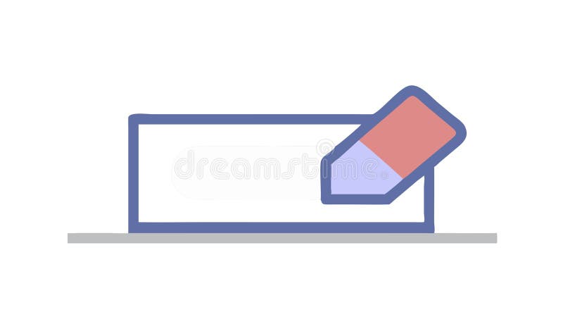 Small Eraser Outline Stationery Tool Icon, Vector Design Generative AI ...