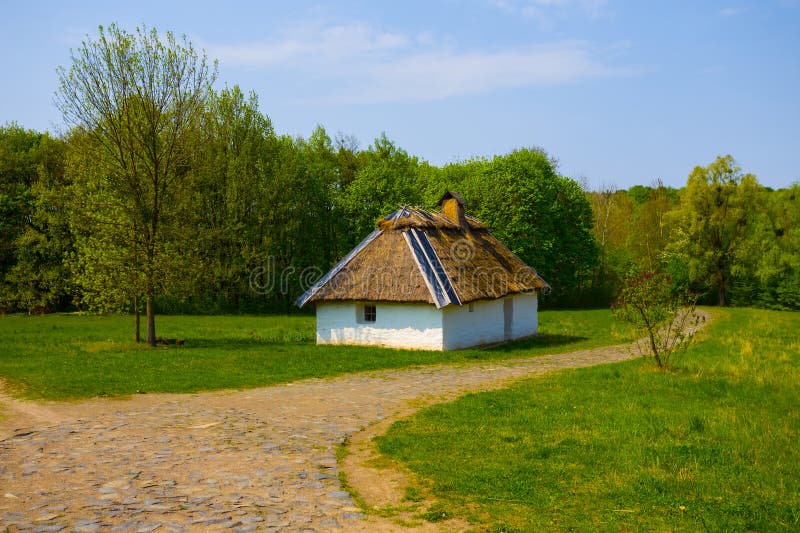 Ethnic Rural House Stay on Forest Glade Stock Image - Image of museum ...