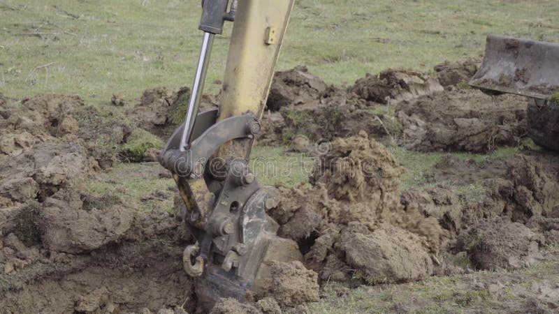 Hydraulic Cup Excavator stock footage. Video of industry - 349186722