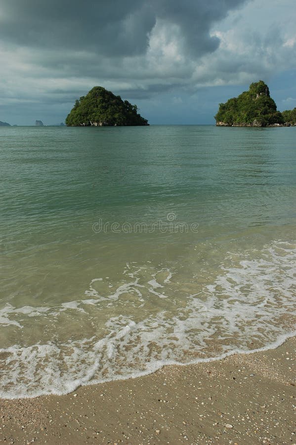 Small Exotic Islands Off Krabi Coast, Thailand Stock Photo - Image of ...