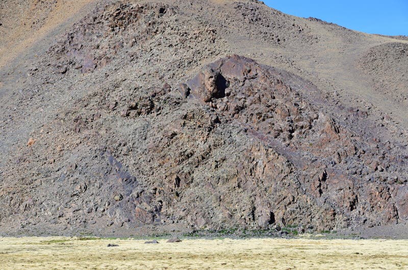 Small Face-shaped Stone in the Mountains of Tibet, China Stock Image ...