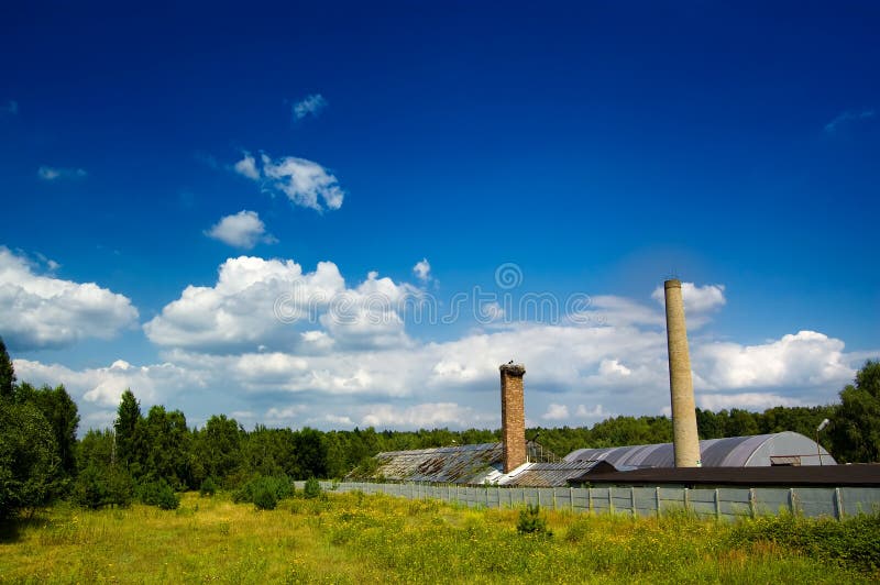 Small Factory in a Beautiful Scenery Stock Photo - Image of nature ...