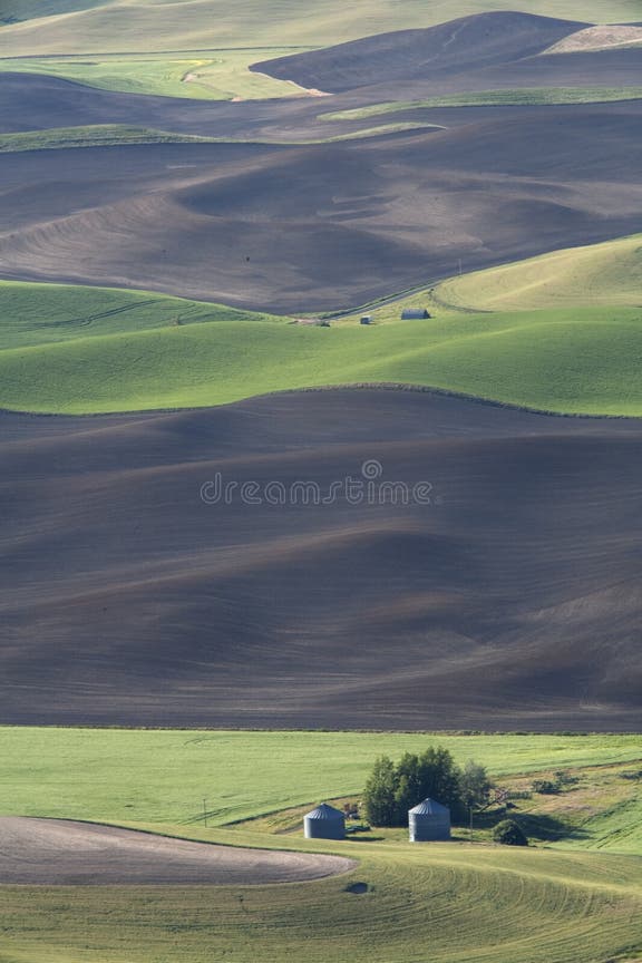 Small Farm in the Vast Land. Stock Image - Image of farm, scene: 15217683