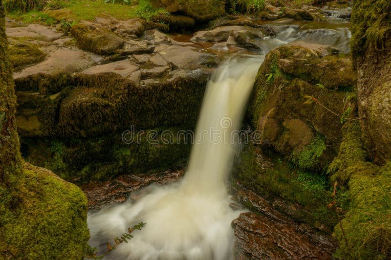 Small Fast Flowing Waterfall Stock Photo - Image of wales, waterfall ...