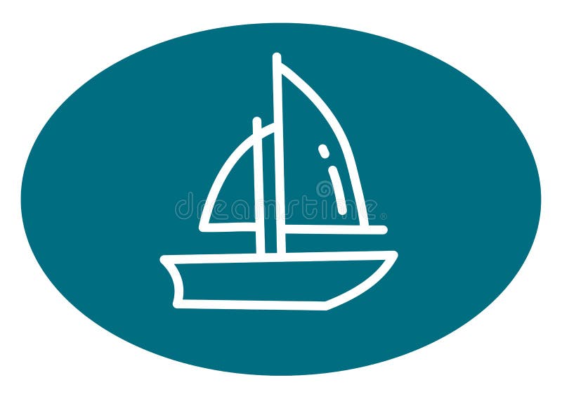 Small Sailing Ship, Icon Icon Stock Vector - Illustration of river ...