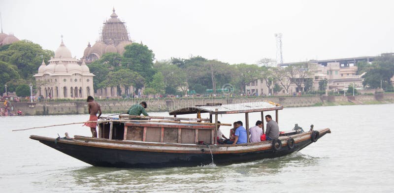 A Small Ferry on the Ganges River Editorial Image - Image of customers ...