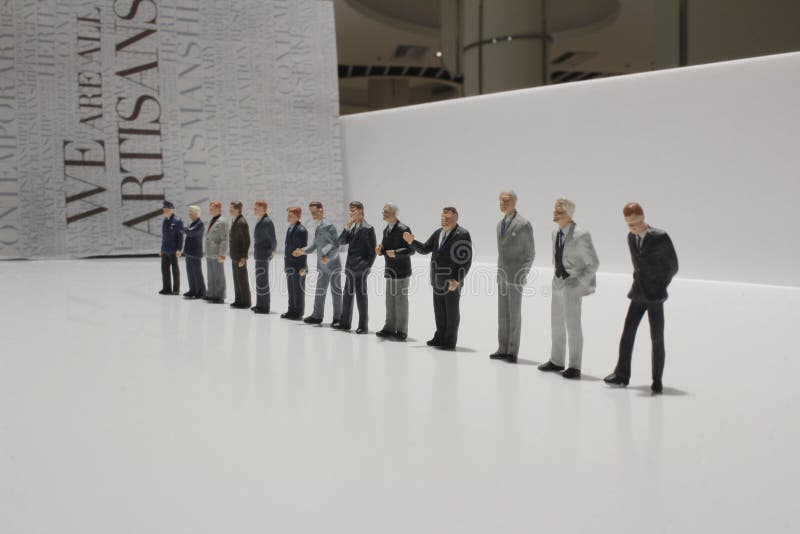 Small Figures of Business Meeting Stock Photo - Image of businessman ...