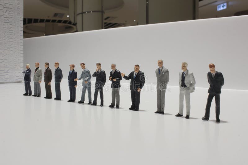 Small Figures of Business Meeting Stock Image - Image of male, meeting ...