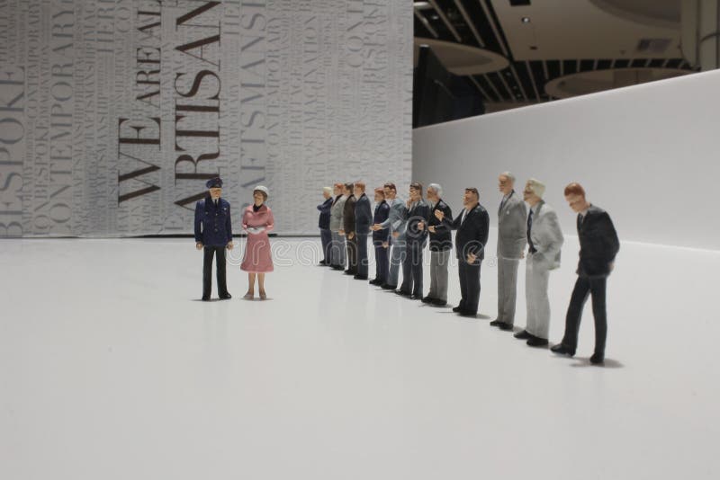 Small Figures of Business Meeting Stock Photo - Image of suit, life ...