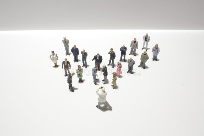 Small Figures of Business Meeting Stock Photo - Image of successful ...