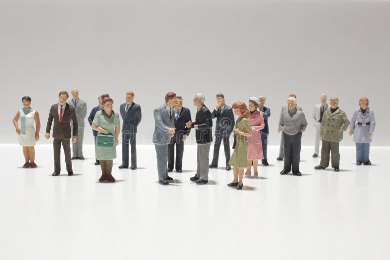 Small Figures of Business Meeting Stock Image - Image of suit, success ...