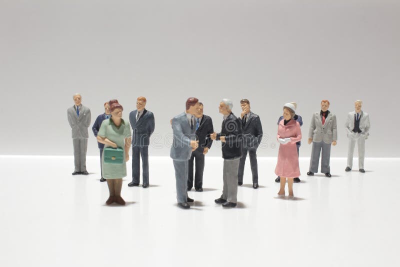Small Figures of Business Meeting Stock Image - Image of success ...