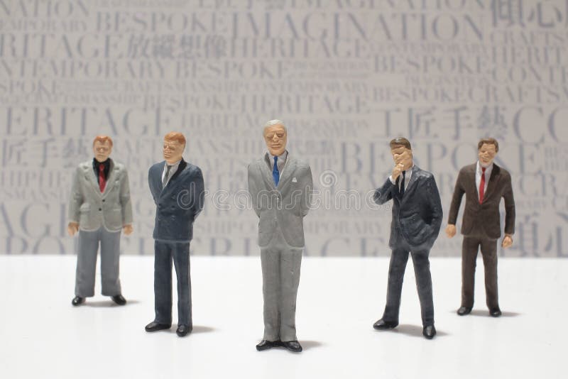 Small Figures of Business Meeting Stock Photo - Image of success, life ...