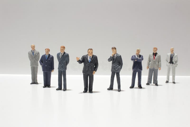 Small Figures of Business Meeting Stock Image - Image of accounting ...