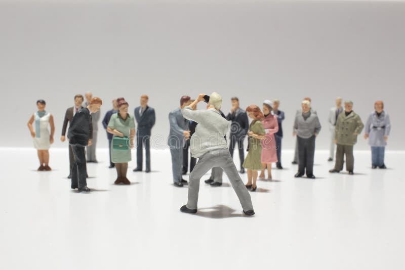 Small Figures of Business Meeting Stock Photo - Image of successful ...