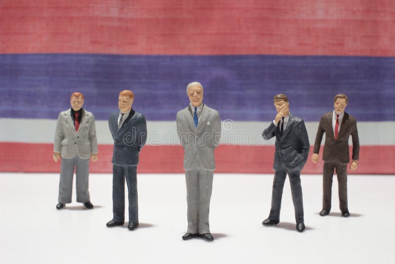 Small Figures of Business Meeting Stock Photo - Image of teamwork ...