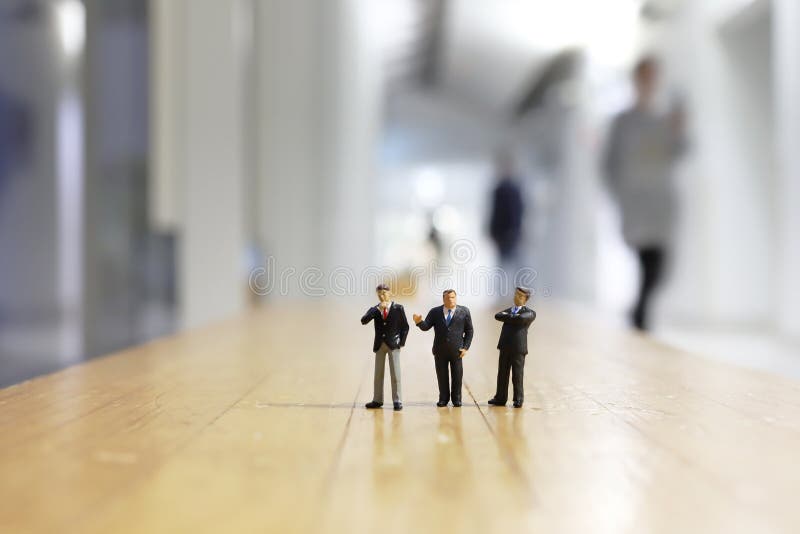 Small Figures Business Men on Long Way Stock Image - Image of rank ...