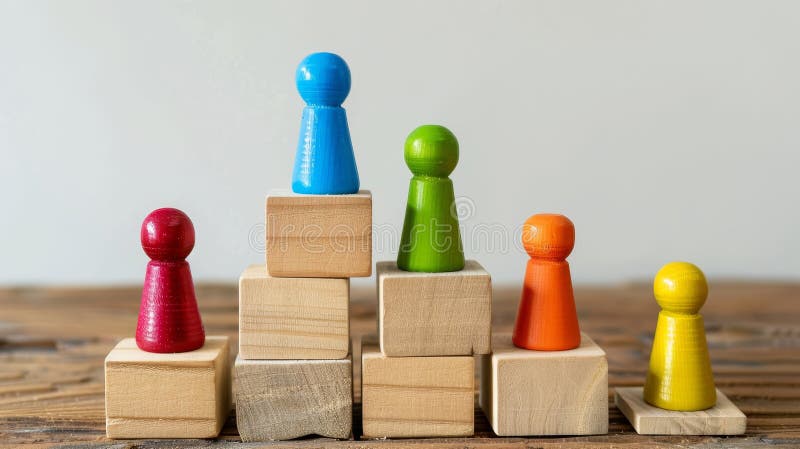 Small Figures of People on Wooden Cubes, Illustrating the Concept of ...