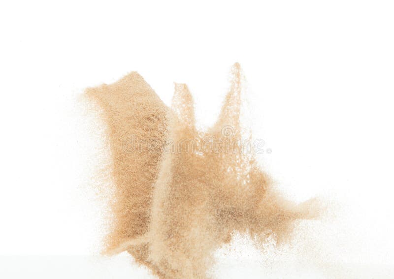 Small Fine Size Sand Flying Explosion, Golden Grain Wave Explode ...