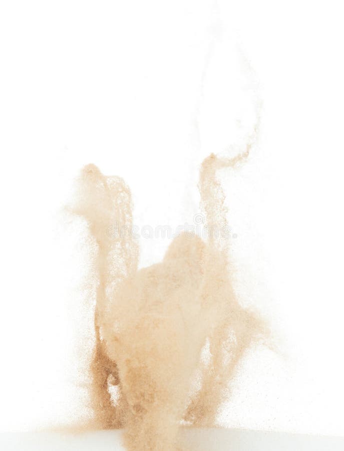 Small Fine Size Sand Flying Explosion, Golden Grain Wave Explode ...