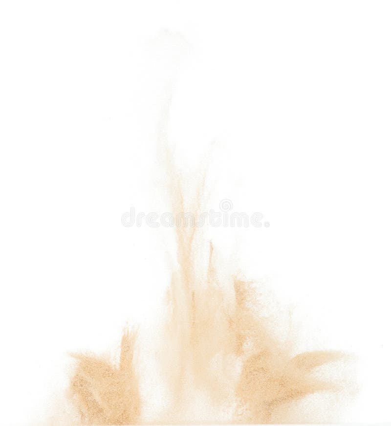 Small Fine Size Sand Flying Explosion, Golden Grain Wave Explode ...