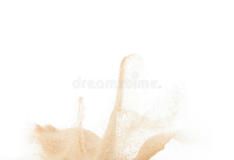 Small Fine Size Sand Flying Explosion, Golden Grain Wave Explode ...