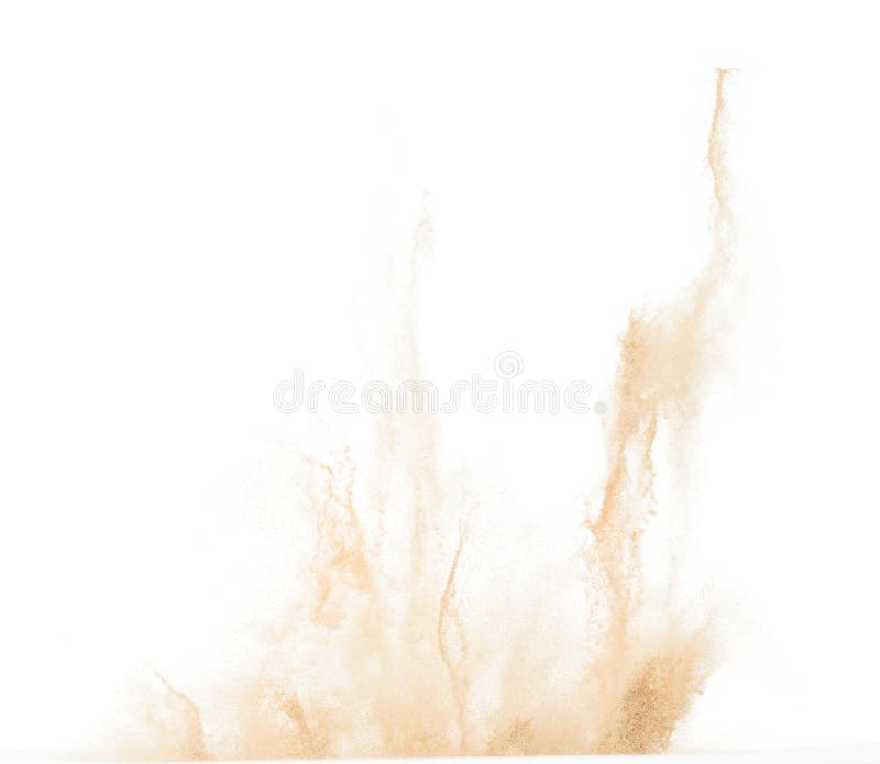 Small Fine Size Sand Flying Explosion, Golden Grain Wave Explode ...